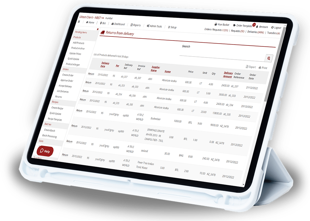 Restaurant Order & Delivery Management Software | StockTake Online